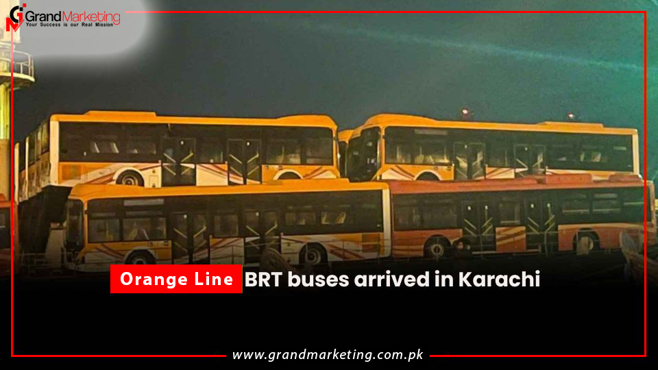Orange Line BRT buses arrived in Karachi